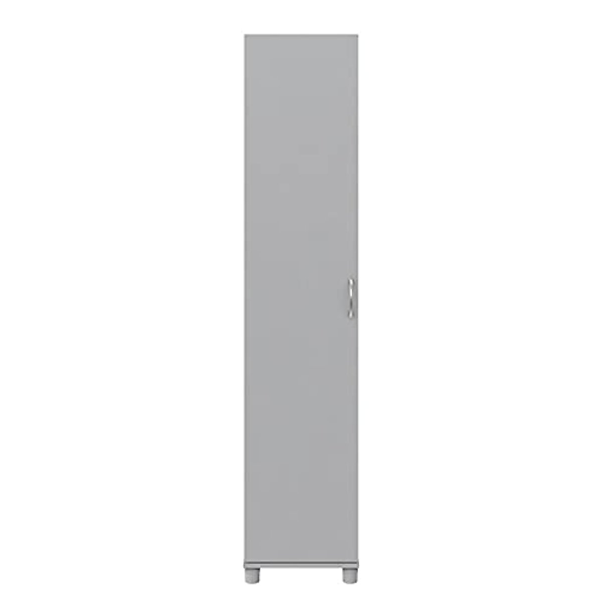Pemberly Row Transitional 16" Utility Storage Cabinet in Dove Gray