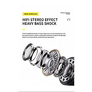 LmtLessDeals Wireless Bluetooth Earbuds Game Headphones 5.3 BT HiFi Stereo Premium Sound with Heavy Bass Shock K20 Touch Control Smart Noise Reduction Long Battery Life