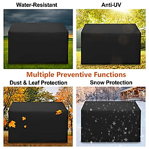 Large Patio Furniture Cover 144"L X114"W X 37"H/365x290x95cm Outdoor Furniture Cover Set,Furniture Cover Outside for Sectional Conversation Set, All Weather Protection Dining Table Chair Set Cover