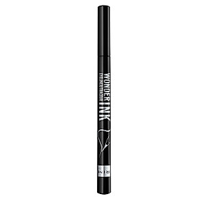 Rimmel London Wonder’Ink Eyeliner, Matte Finish, Waterproof, Long-Wearing, 001, Black, 0.03oz
