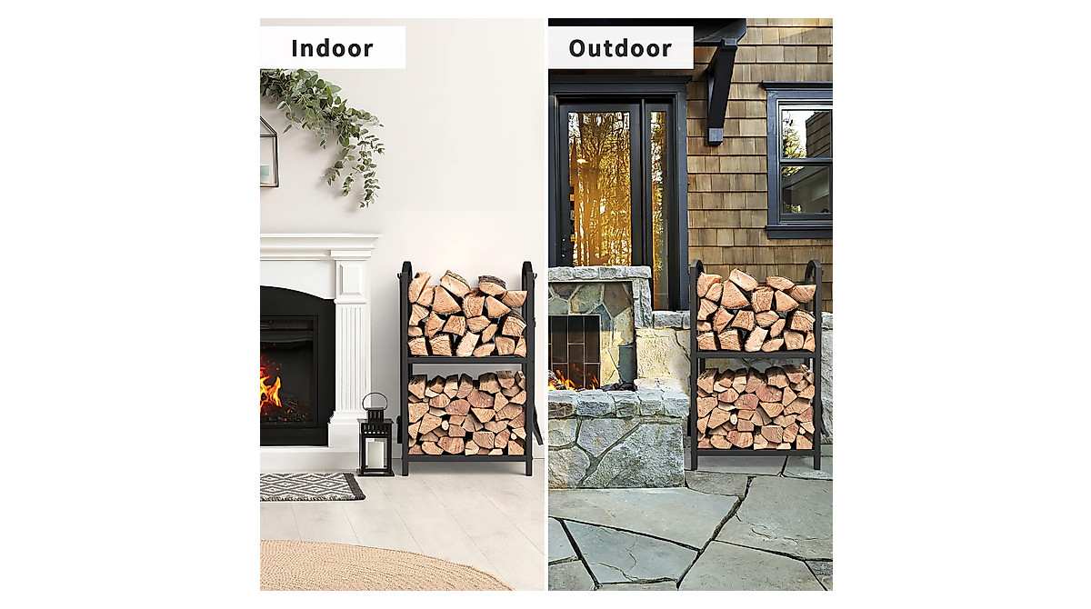 Mr IRONSTONE Firewood Rack with Tool Set - Durable & Stylish