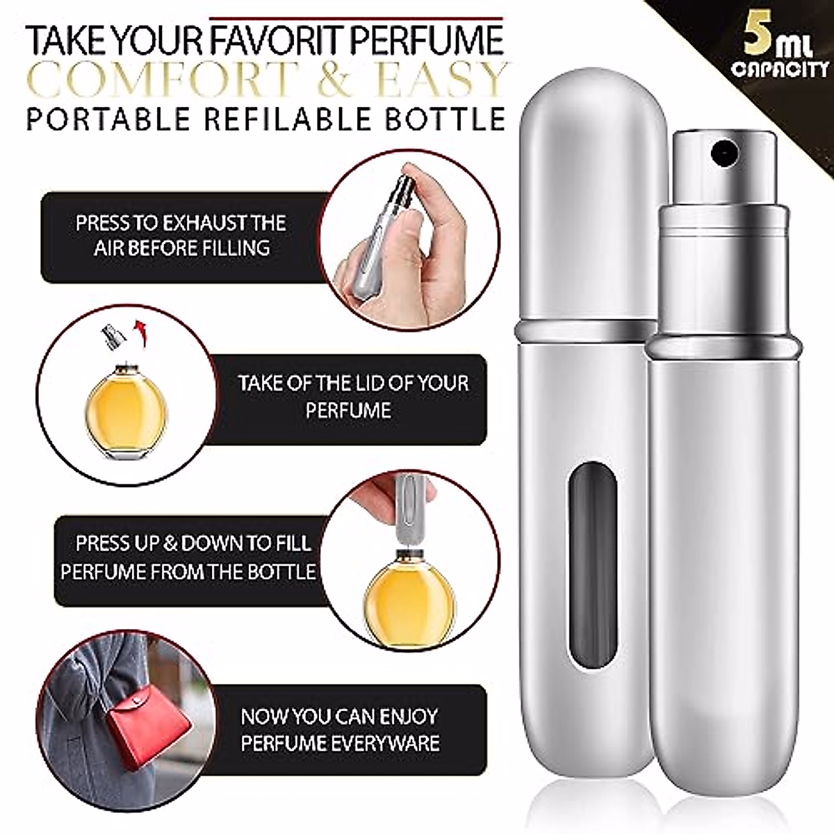 Ari Perfume for Women, 3.4 oz, Eau de Parfum Spray - Gift Set Pack With Lavender Soy Candle, Car Air Fresheners, and Empty Travel Perfume Atomizer