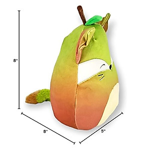 Squishmallow SQUISHMALLOWS KellyToy 8 inch (20cm) Foodie Squad - Fifi The Fox in Pear Costume