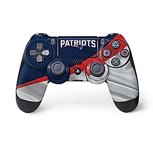Skinit Decal Gaming Skin Compatible with PS4 Controller - Officially Licensed NFL New England Patriots Design