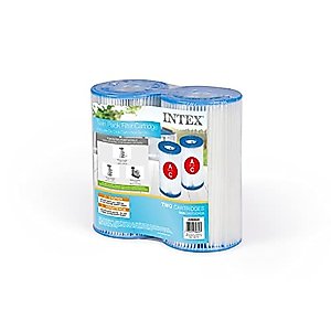 Intex Type A Filter Cartridge for Pools, Twin Pack, 1 Pack, White