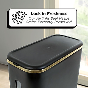 Dizpent 26.4 Lbs Rice Dispenser Countertop With Measuring Cup, Sealed Rice Storage Container, Moisture-proof Rice Container For Fresh Grains In Your Kitchen Pantry Bpa-free Grain Dispenser