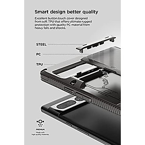 VRS DESIGN Damda Glide Pro Phone Case for Pixel 7 Pro, Sturdy Semi Auto Wallet [4 Cards] Case Compatible for Pixel 7 Pro Case (2022) (Groove Metal Black)