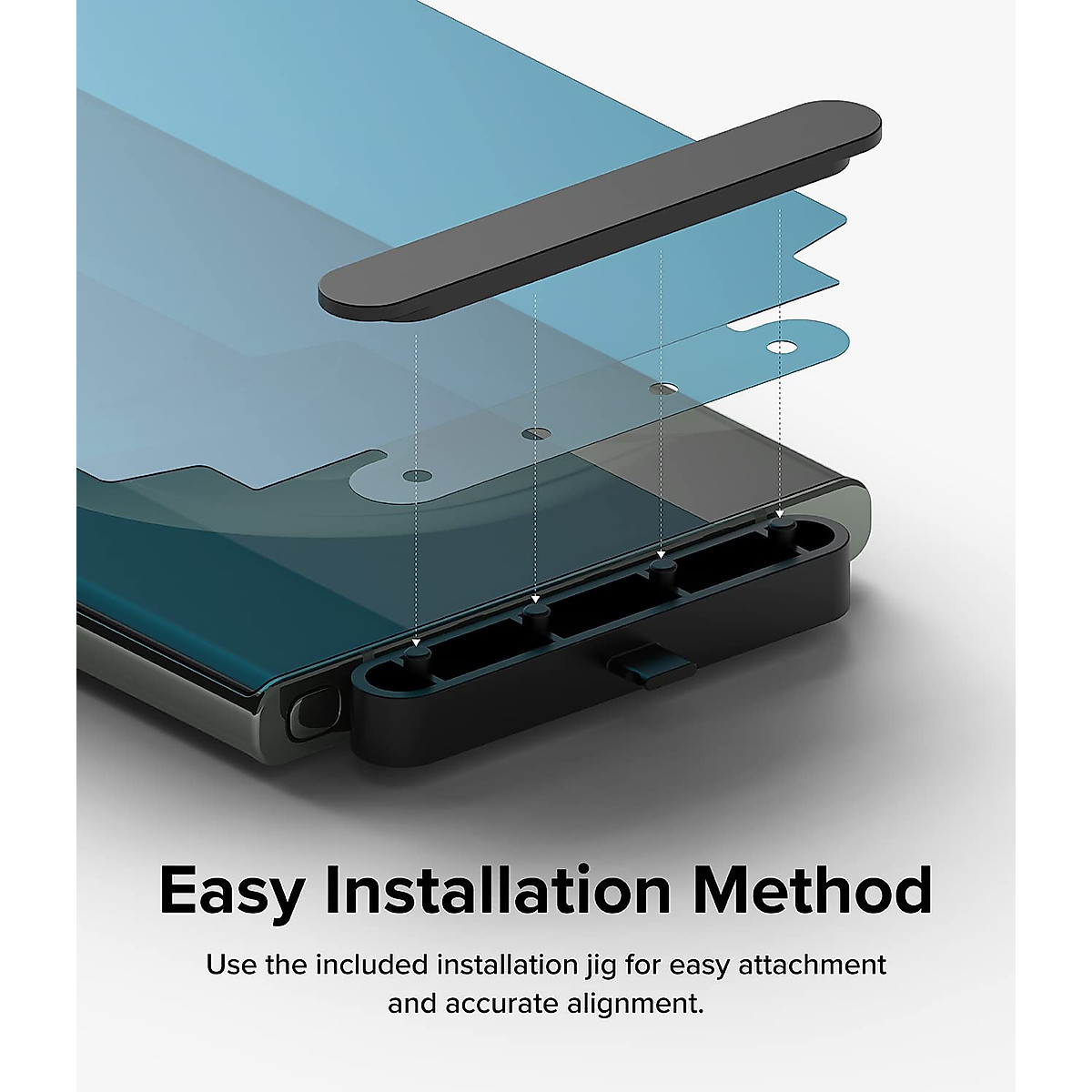 Ringke Dual Easy Wing [2 Pack] Compatible with Samsung Galaxy S23 Ultra 5G (2023), Premium Full Cover Film Case Friendly Screen Protector with Easy Application Kit