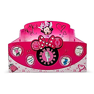 Delta Children Interactive Wood Toddler Bed, Disney Minnie Mouse + Serta Perfect Slumber Dual Sided Recycled Fiber Core Toddler Mattress (Bundle)