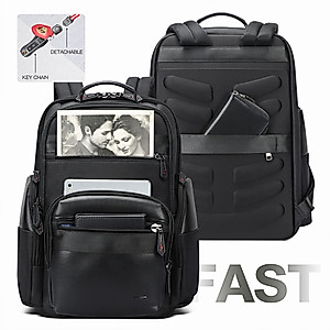 BOPai 30L Travel Backpack for Men Business Laptop Backpack 15.6 inch Computer bagpack with USB Charging Water-Resistant Rucksack Black