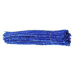 200pcs Glitter Cleaners Cleaners Chenille Stem Christmas Glitter Cleaners for DIY Art Craft Christmas Decoration (Blue)