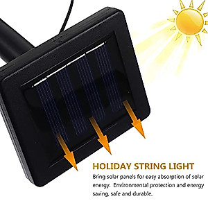 SOLUSTRE Mushroom String Light LED Solar Stake Lights Yard Lawn Garden Night Light Landscape Path Light Garden Decorations for Patio Lawn Driveway