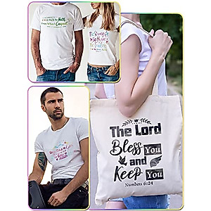 Laumoi Iron on Decals for Clothing Iron on Transfers for T Shirt HTV Heat Transfer Iron on Patches Bible Verse Jesus Inspirational Quote Sticker Applique for Hat Jacket DIY Craft (6 Pcs, Faith)