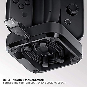Bionik Tetra Power - Nintendo Switch Joy Con Charging Dock (4 Controllers) with Built-In Cable Adjustment System and LED Charge Status Indicators