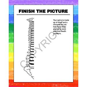 ZOCO - A Visit to The Chiropractor's Office - Educational Coloring Books (25 Bulk Pack, Without Crayons) - Chiropractor Supplies - Activities for Kids