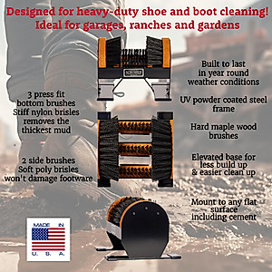 Scrusher - Shoe/Boot Brush & Scrubber - The Deluxe Scrusher Boot & Shoe Cleaner, Weather Resistant Boot Scrubber