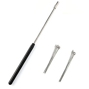 E-outstanding Reusable Inoculating Loop Inoculating Rod Kit Laboratory Research Teaching Tools (5pcs 3mm Inoculating Ring + 5pcs 4mm Inoculating Ring + 1 Piece Inoculating Rod)