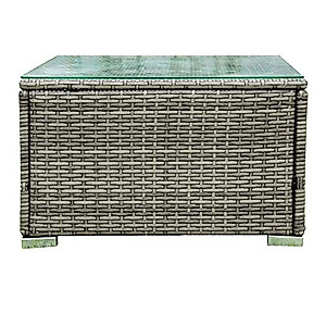 FANYE 4 Pieces Patio Sofa Sets Outdoor Conversation Group,PE Wicker Rattan Sectional Upholstered Furniture Include Armchairs, Loveseat and Cushions