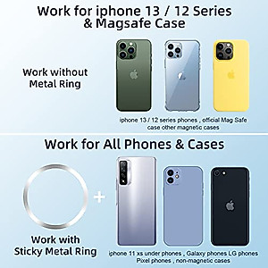 ZANEDY Compatibility with MagSafe Car Mount Car Vent Mount for MagSafe Cases and iPhone 14, 14 Pro Max, 14 Pro, 14 Plus, iPhone 13, 13 Pro, 13 Pro Max, 13 Mini, 12, 12 Pro Max, 12 Pro(1 Pack)