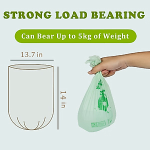 100% Compost Bags for Kitchen Countertop Compost Bin - 1, 1.2, 1.3, 1.5 Gallon, Kitchen Food Scrap Waste Compostable Small Trash Bags, ASTM D6400, US BPI and Europe OK Compost Home Certified, 100ct