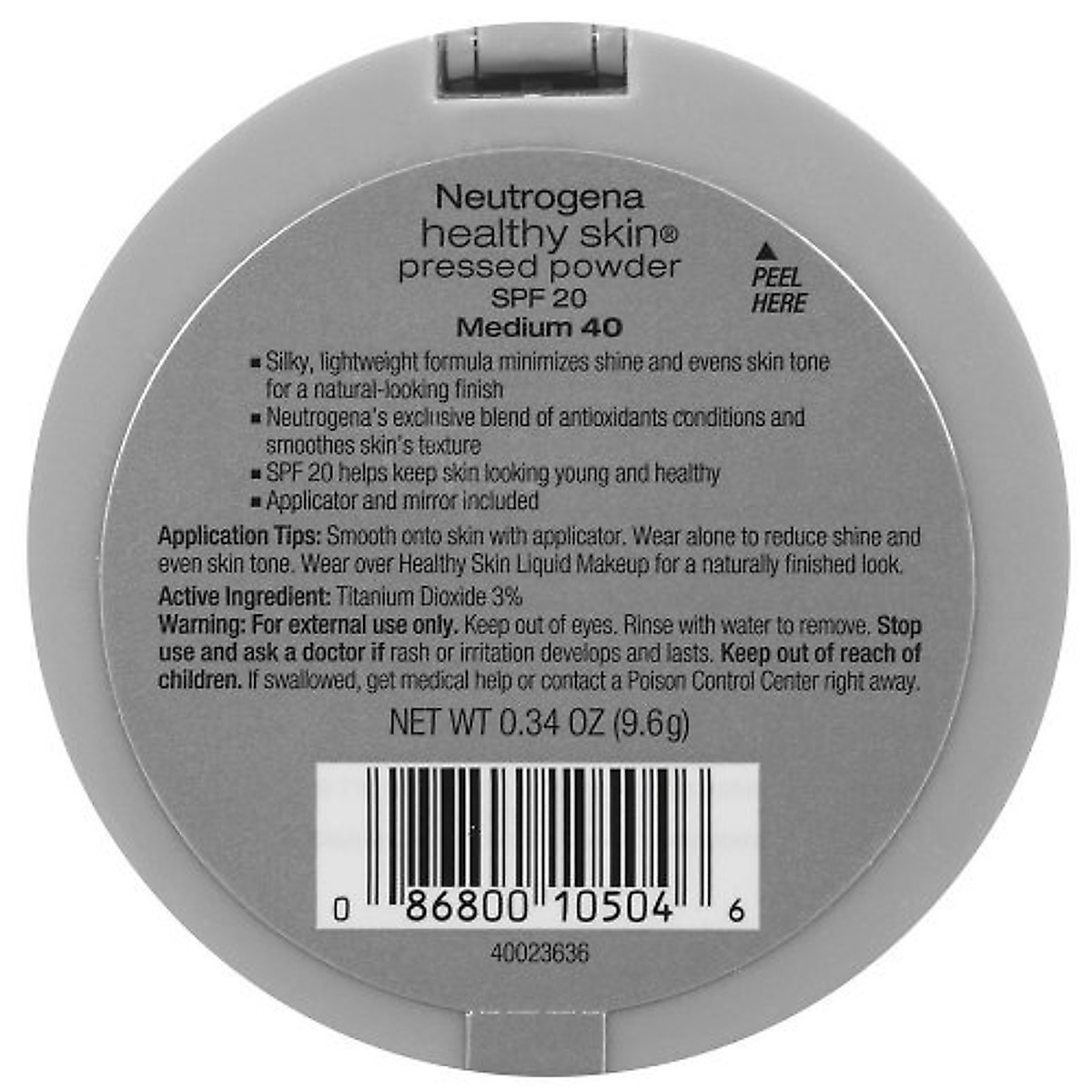 Neutrogena Healthy Skin Pressed Powder, Medium 40