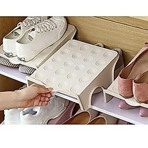 LUVADU ZCX Shoe Slots Organizer Shoe Holder, 2pcs Shoe Rack,Better Stability Shoe Organizer,Double Deck Rack Shoe Racks (Color : B)