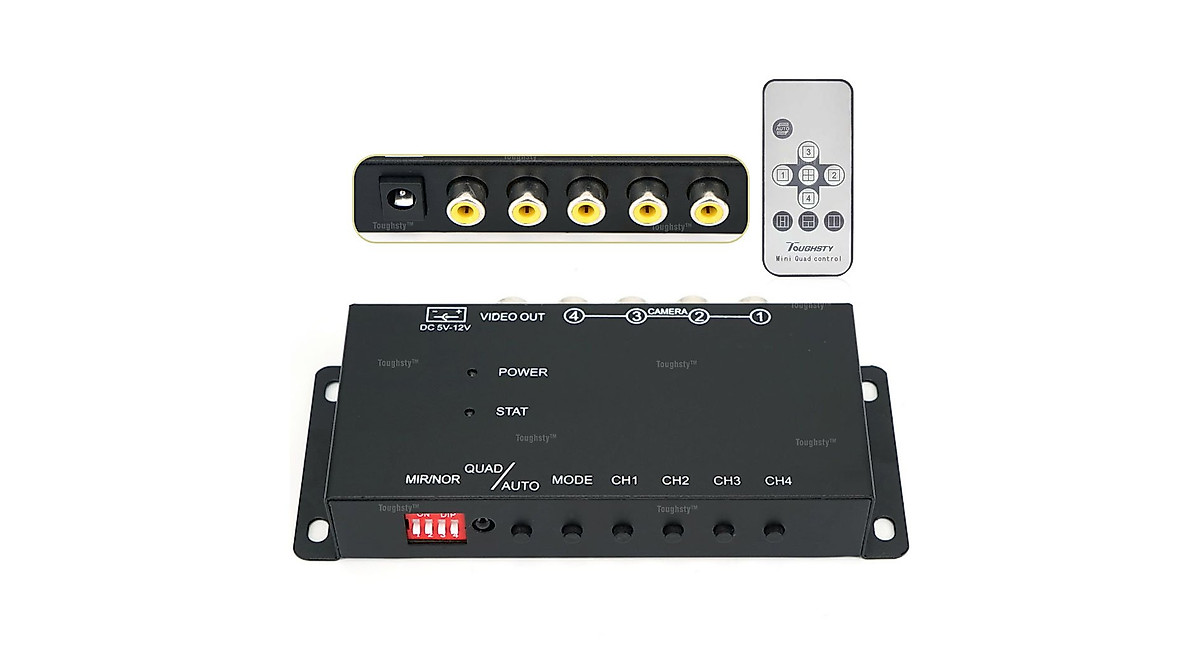 Toughsty 4Ch Mini Video Quad Splitter for CCTV Security