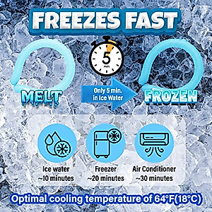 KN FLAX Portable Ice Ring Neck Cooler Cooling Tube (Black) & Paper Ramen Cooker Boiling Portable Paper Camping pot for Two (12 pack with 12 side dishes) - Outdoor Camping, Fishing, Kitchen, Summer