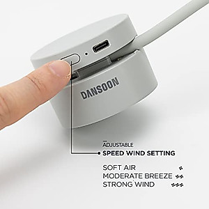 Bladeless Neckband Rechargeable Portable Fan - Rolling Grey