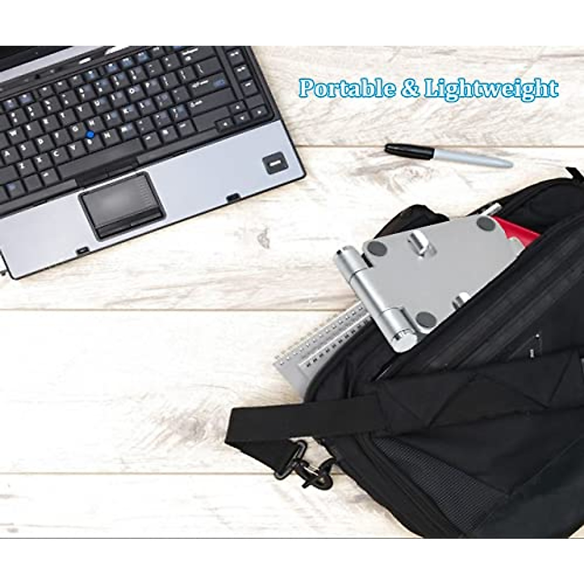 PJYU Foldable Cell Phone Stand, Adjustable Phone Stand Aluminum Alloy Mobile Phone Holder Compatible with All Phones, Tablets and E-Reader Under 11"