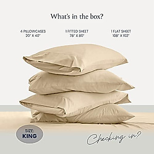 BELADOR Silky Soft King Sheet Set - Luxury 6 Piece Bed Sheets for King Size Bed, Secure-Fit Deep Pocket Sheets with Elastic, Breathable Hotel Sheets and Pillowcase Set, Wrinkle Free Oeko-Tex Sheets