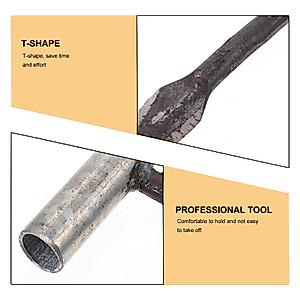 Hemoton Scallop Knife Seafood Opener Stainless Steel Oyster Knives T- Shape Shellfish Opener Tool Oyster Opener Oyster Shucking Tool for Oyster Shellfish Seafoods Seafood Peeler Scallop Opener