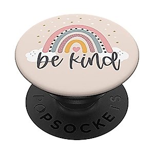 Be Kind - Cute Rainbow Positive Quotes Inspirational Saying PopSockets Swappable PopGrip