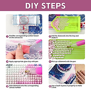 Buewutiry Moon Beach Diamond Painting Kits for Adults - 12x16 Inch Full Drill Diamond Art Kits for Adults Beginner - DIY 5D Diamond Dots Painting Craft for Home Wall Decor Gift (Moon Beach)