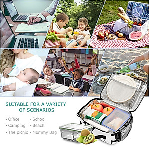 VIGTRO Video Game Joysticks Lunch Bag,Insulated Leakproof Lunch Box with Adjustable Shoulder Strap,Gamepad Controller Reusable Cooler Tote Bag for Work,Office,Picnic,Travel