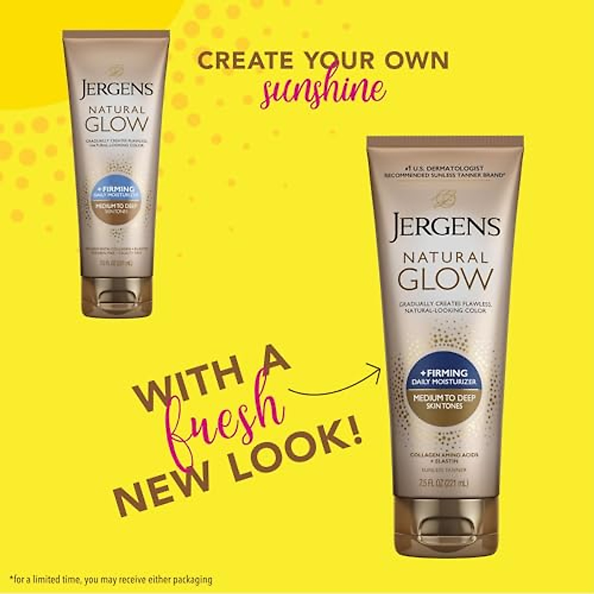 Jergens Natural Glow + Firming Daily Moisturizer Medium to Tan Skin Tones 7.5oz