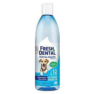 Naturel Promise Fresh Dental Water Additive - Dental Health Solution for Dogs - Easy to Use - Helps Clean Teeth - Freshens Breath Up to 12 Hours - No Brushing Required - 18 Fl Oz, 1 Pack