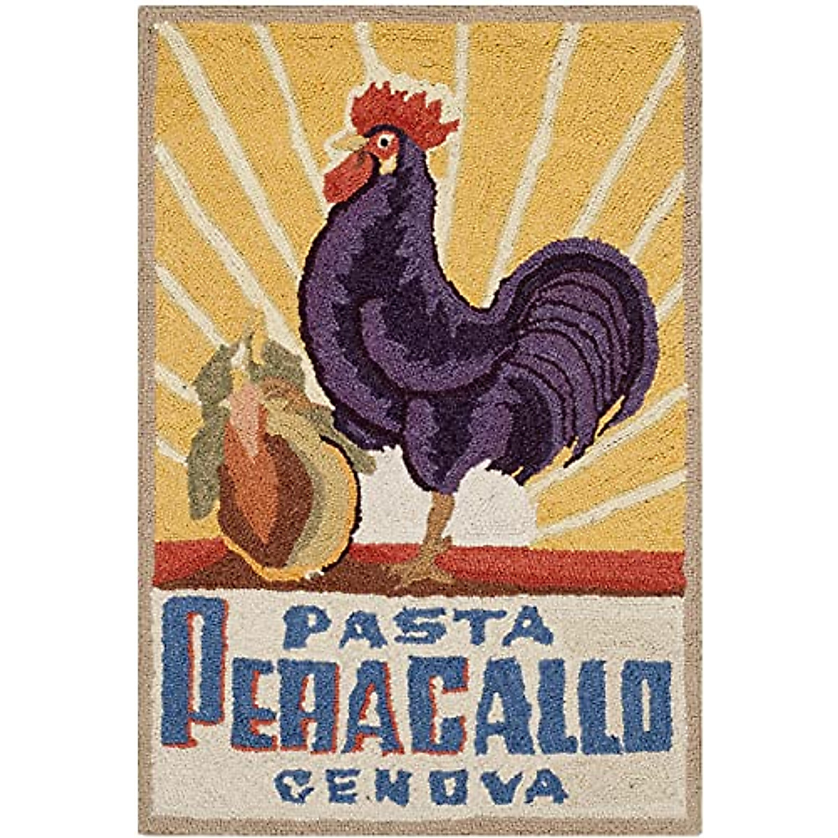 SAFAVIEH Chelsea Collection Accent Rug - 1'8" x 2'6", Ivory, Hand-Hooked French Country Wool, Ideal for High Traffic Areas in Entryway, Living Room, Bedroom (HK245E)