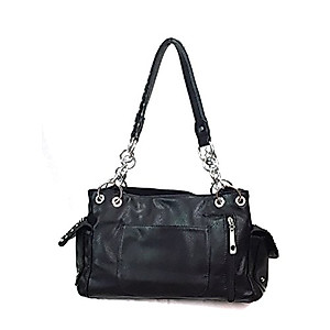 Zzfab Gem Studded Rhinestone Concealed and Carry Purse Black