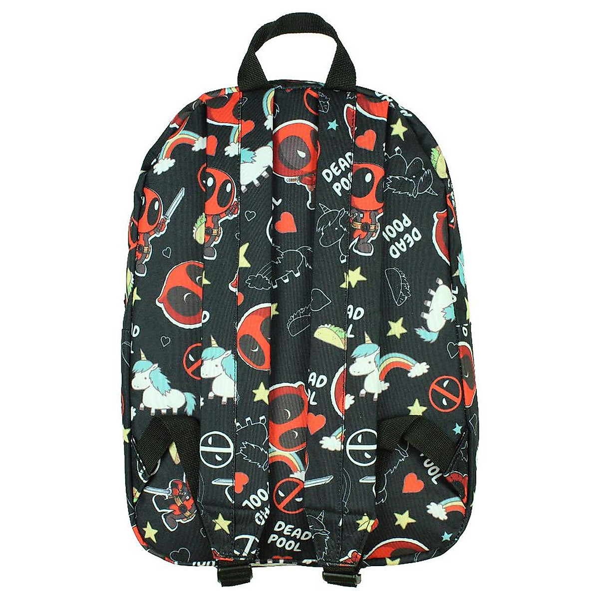 Bioworld Marvel Deadpool Unicorns And Rainbows Laptop Backpack
