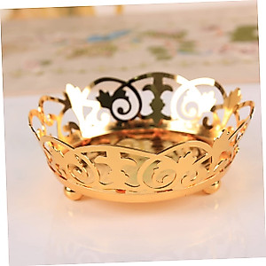 SHOWERORO Candy Dish Entryway Key Bowl Appetizer Tray Candy Nut Serving Container Dessert Serving Tray Cake Serving Plate Fruit Stand Vanity Tray Decorative Fruits Tray Iron Buffet Desk