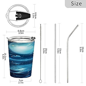 Wassud Night Sky 20 oz Tumbler with Lid and Straw Stainless Steel Double Wall Vacuum Tumblers Insulated Travel Coffee Mug for Cold and Hot Drinks