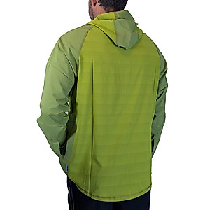 Club Ride Apparel Men's Helios Sun Biking Shirt - Long Sleeve Cycling Jersey - Dark Citron - Large