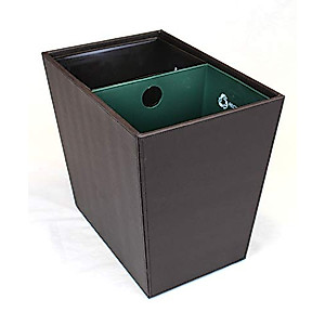 Hospitality Source Dual Chamber Recycling Waste Bin Cordoba Brown 14.5" x 9" x 12" 22.5 liters