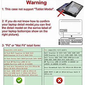 Alapmk Protective Case for 14" Dell Inspiron 14 5410 5415 5418/Vostro 5415 5410/Latitude 5431 5430 5420/Inspiron 14 2-in-1 5410 7415 & HP Pavilion x360 14 14-ekXXXX[Not fit Inspiron 5425 5401],Galaxy