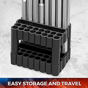 InPower Extra Long Security Power Bit Set, 32 Piece 6" Long Security Screwdriver Bit Set, 1/4" Shank, S2 Steel