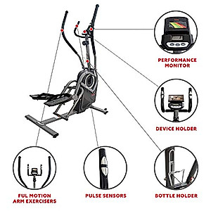 Sunny Health & Fitness Pro Cardio Climber - SF-E3914, Gray