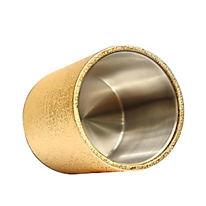 YOMQLJXB Ice Buckets for Parties/Champagne Bucket,Stainless Steel Double Walled Ice Bucket with Tongs & Seal Lid(1.3L) for Bar,Wine,Kitchen,Home, Coolers,Drinks (Gold)