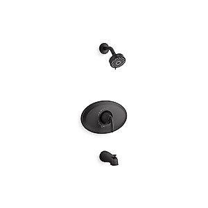 Kohler K-TS21948-4Y-BL Remodel Rite-Temp Bath and Shower Trim Kit, 2.5 GPM, Matte Black