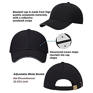 2 Pack Vintage Baseball Cap 2 Black Hats